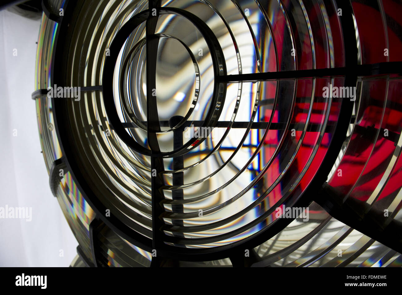 Close view of the lamp at Souter Lighthouse, Tyne & Wear. This was the ...