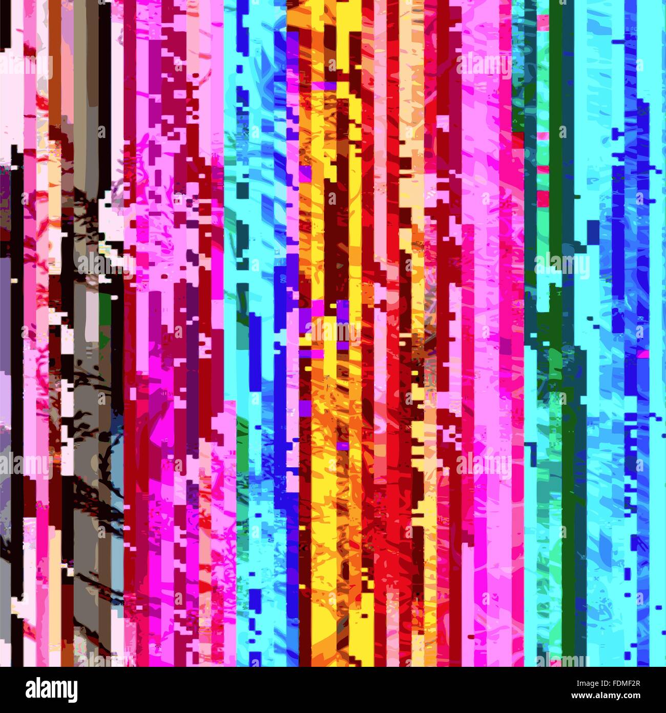 vector vibrant rainbow colors vertical pixel stripes modern abstract ...