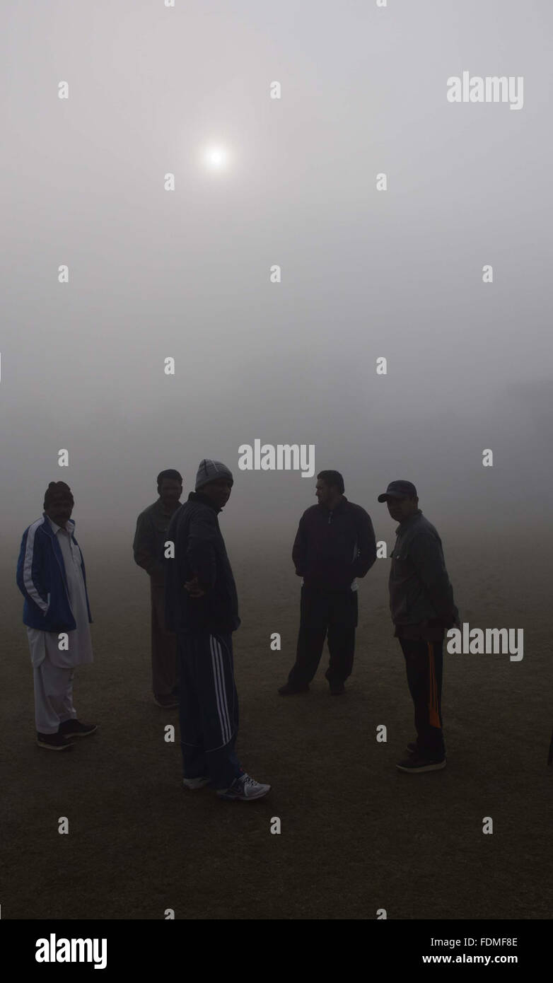 Karachi, Pakistan. 1st February, 2016. Fog covers the horizon of ...