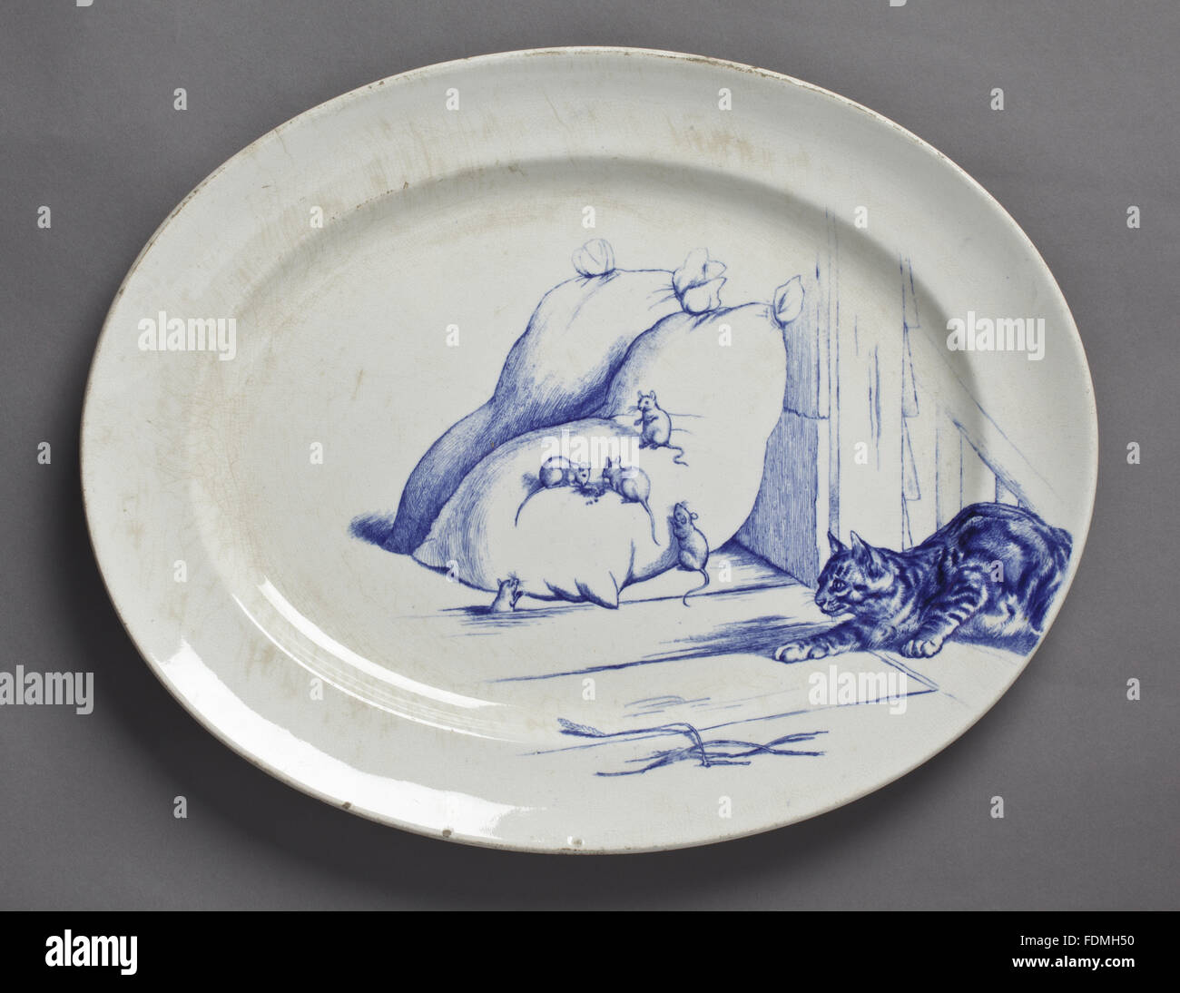 Minton serving dish, 1873 - 1891, at Kingston Lacy, Dorset. One of four ...