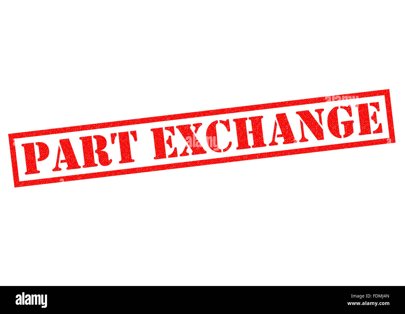 PART EXCHANGE red Rubber Stamp over a white background Stock Photo - Alamy