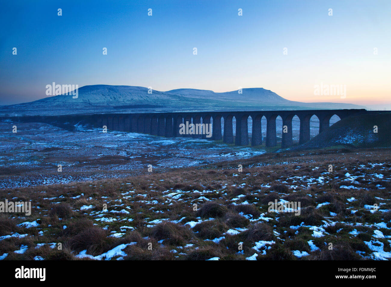Ribblehead Viaduct and Park Fell Simon Fell and Ingleborough at Dusk ...