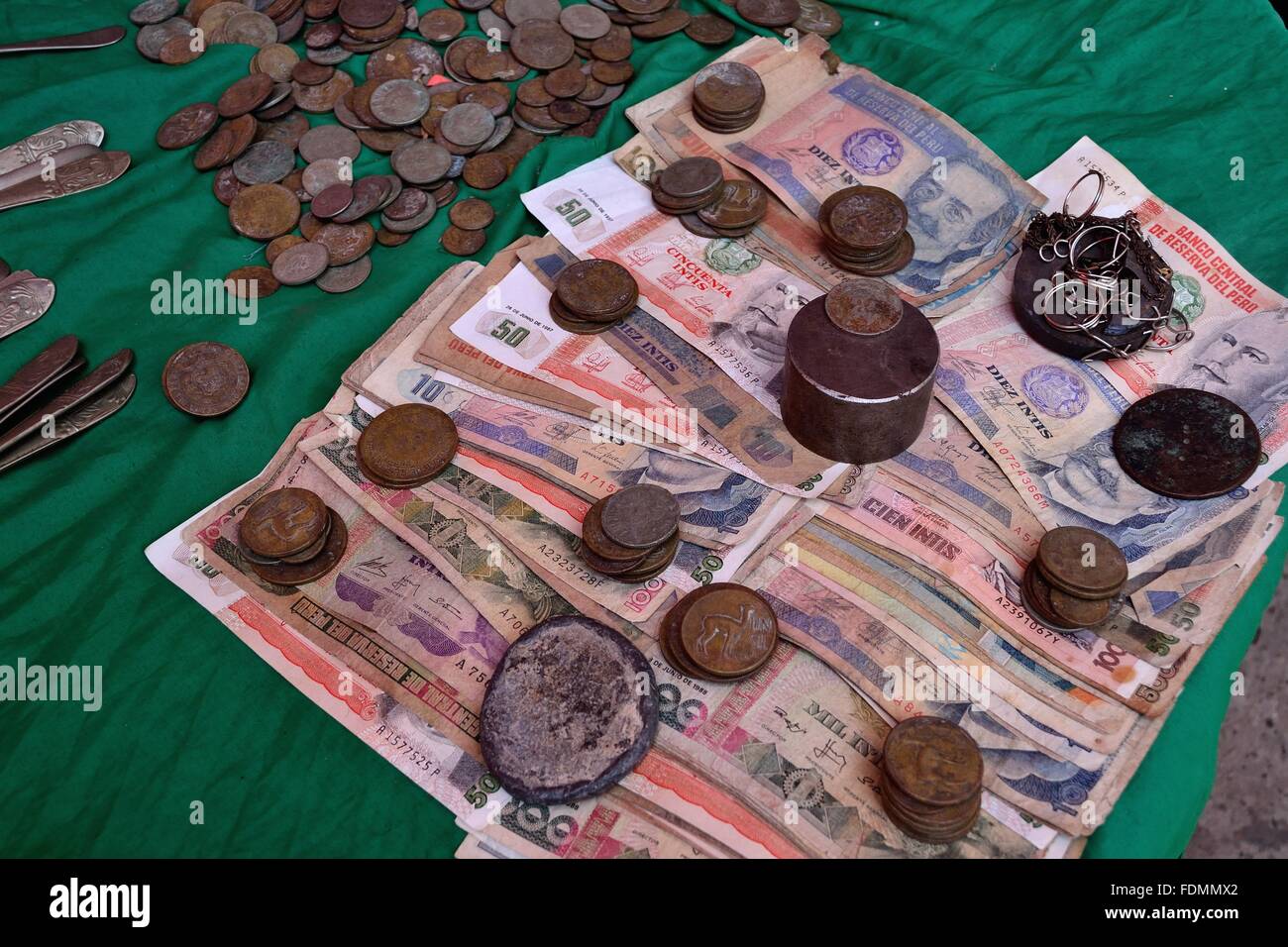 Old coin - Market in CATACAOS. Department of Piura .PERU Stock Photo ...