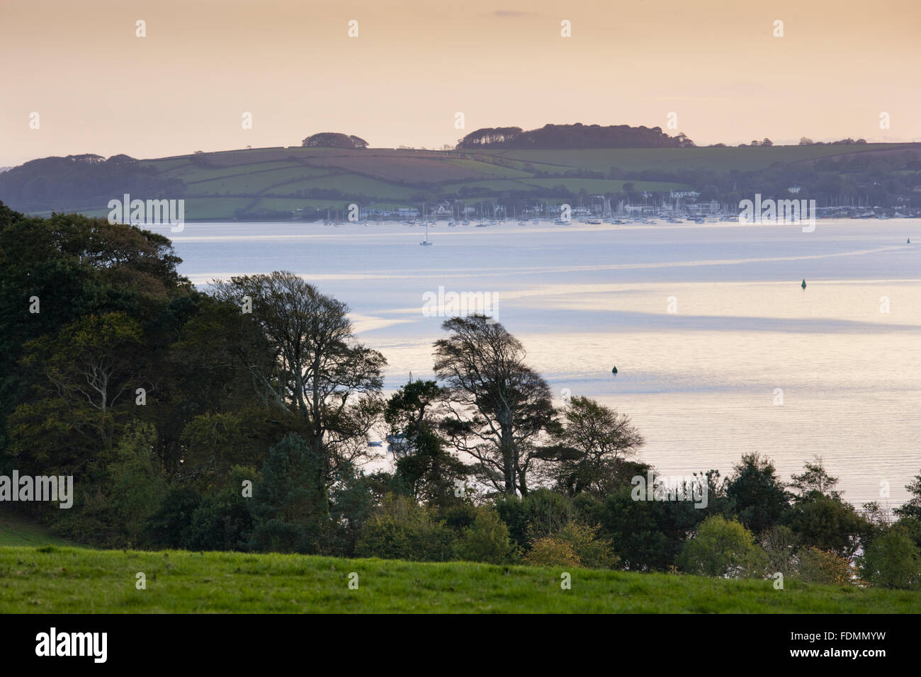 The Carrick Roads seen from Trelissick Garden, Cornwall Stock Photo - Alamy