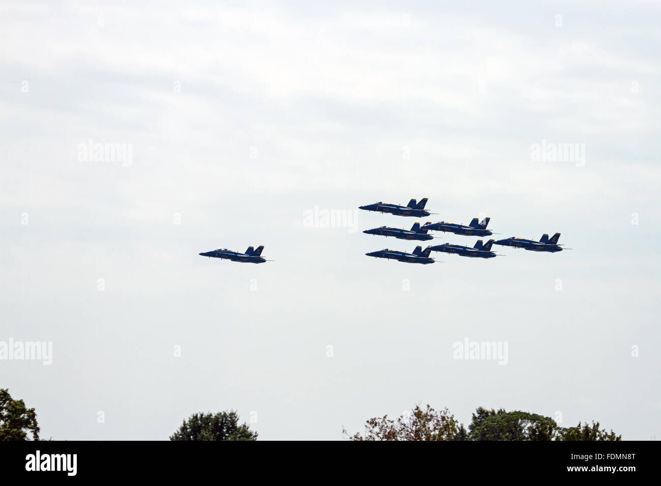 Navy Blue Angels performing over Baltimore, Maryland Stock Photo - Alamy