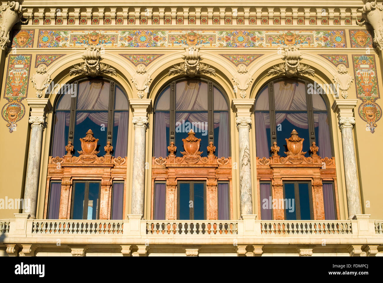 Rococo decorations on the facade of Monte Carlo Opera Stock Photo - Alamy