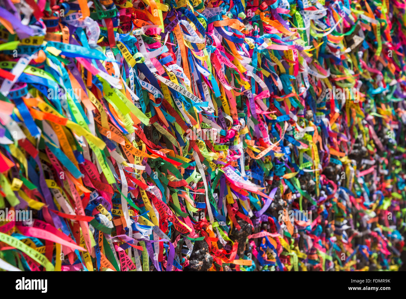 Wish ribbons of fitas, Igreja do Bonfim, Salvador, Bahia, Brazil Stock ...