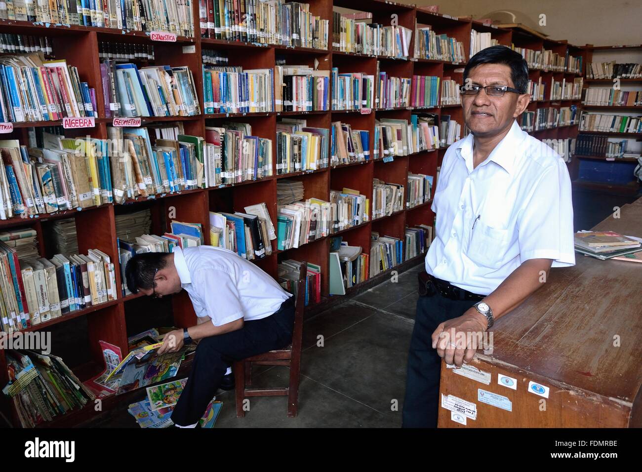 Municipal Library in CATACAOS. Department of Piura .PERU Stock Photo ...