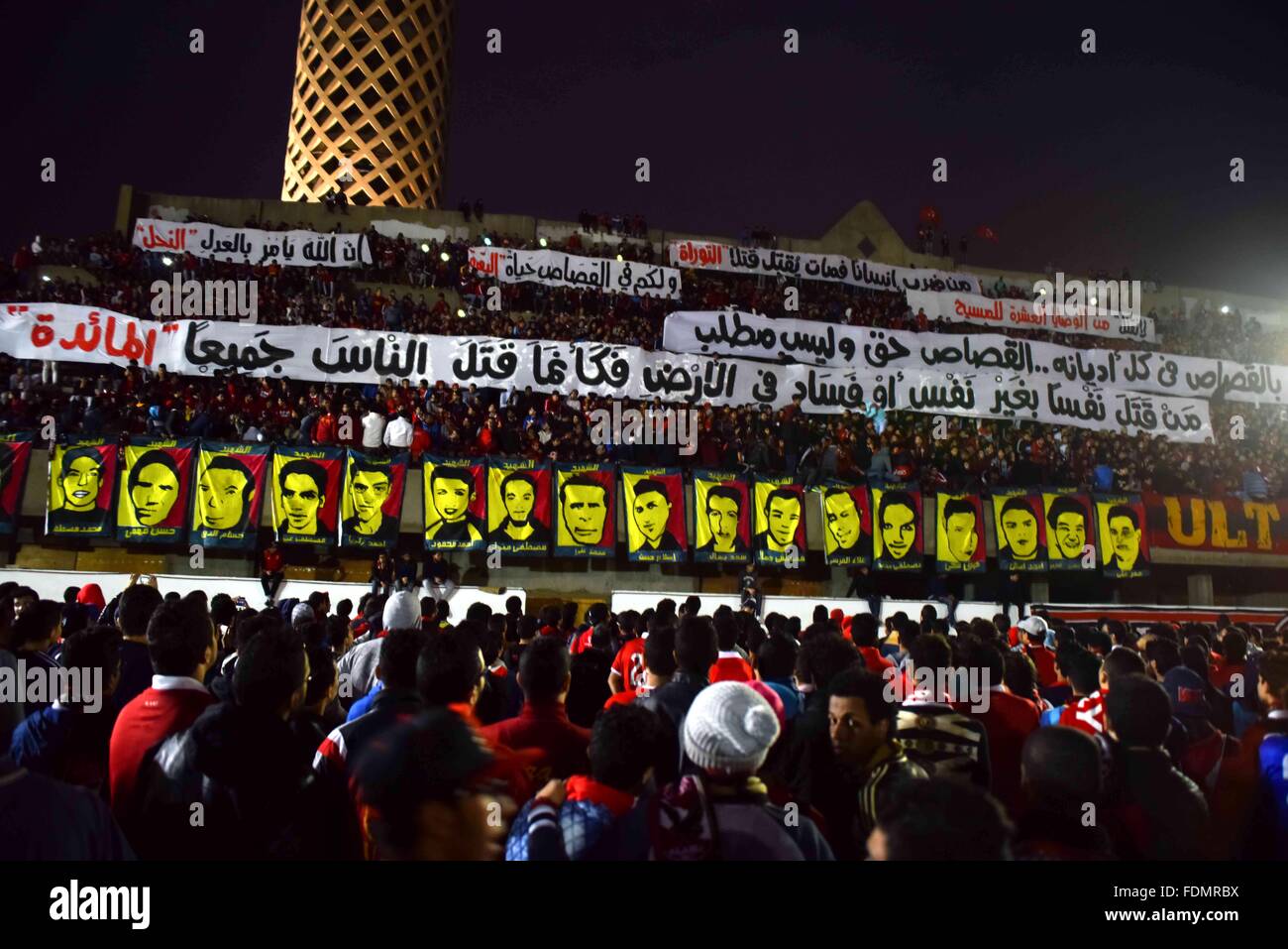Cairo, Egypt. 1st Feb, 2016. Al Ahly fans, also known as ''Ultras ...