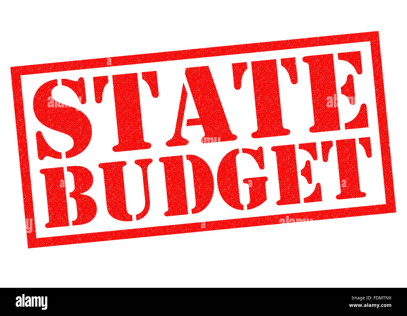 STATE BUDGET red Rubber Stamp over a white background Stock Photo - Alamy