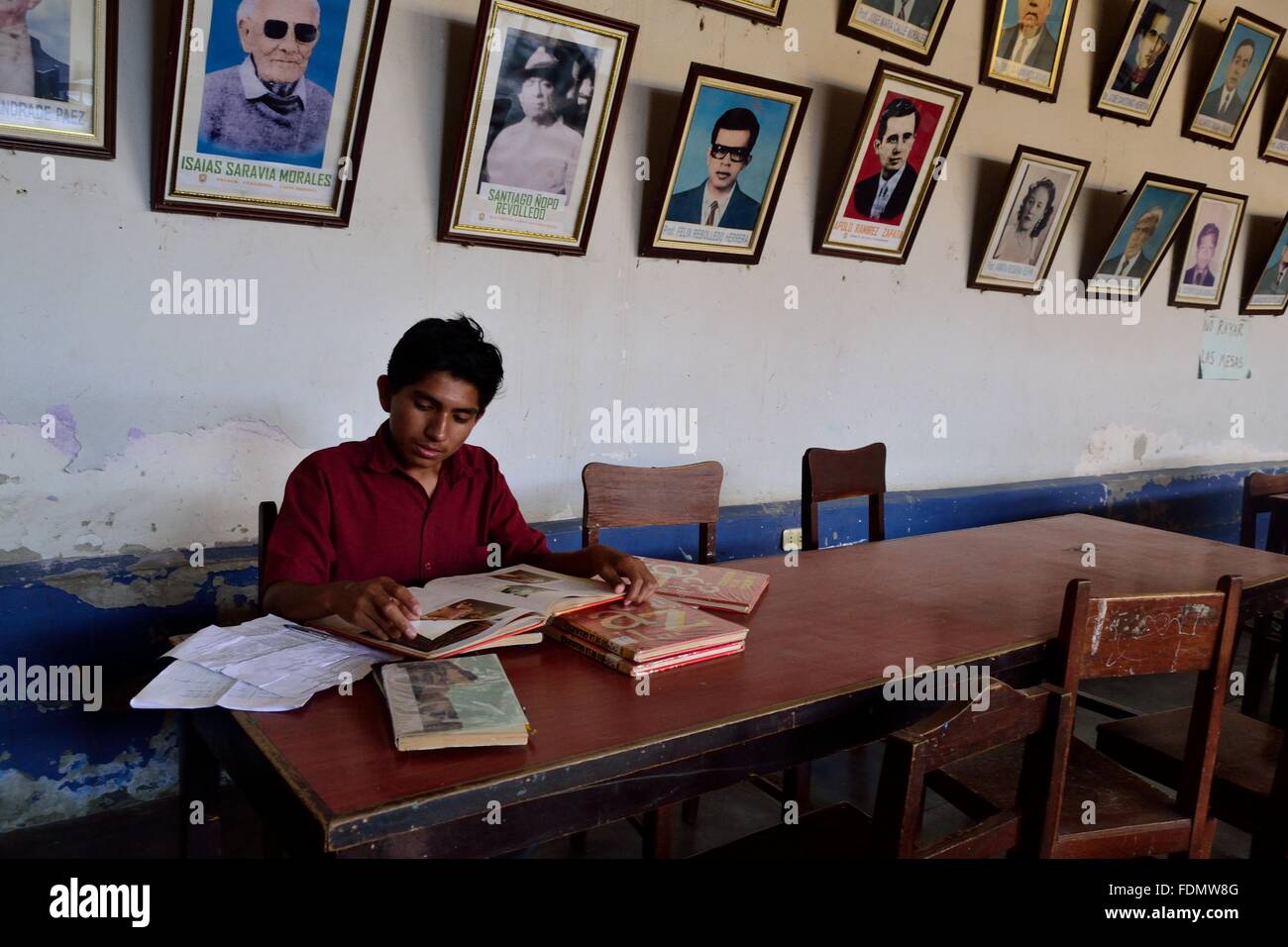 Municipal Library in CATACAOS. Department of Piura .PERU Stock Photo ...