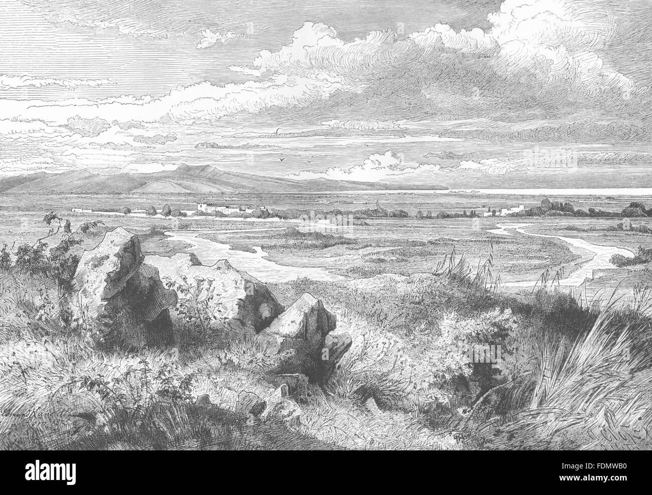 ITALY: Battlefield of Cannae, antique print 1877 Stock Photo - Alamy