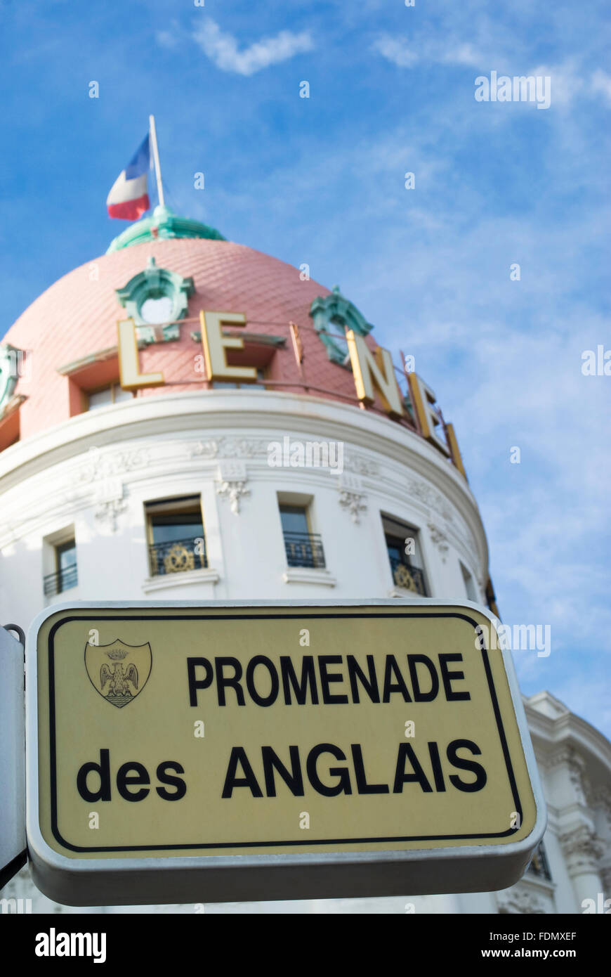 Street sign of the famous Promenade des Anglais at Nice Stock Photo - Alamy