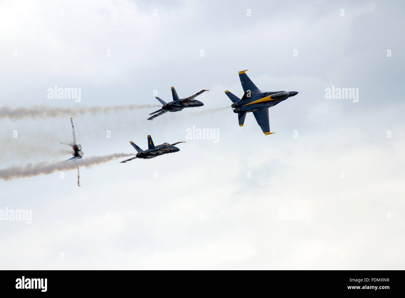Navy Blue Angels performing over Baltimore, Maryland Stock Photo - Alamy