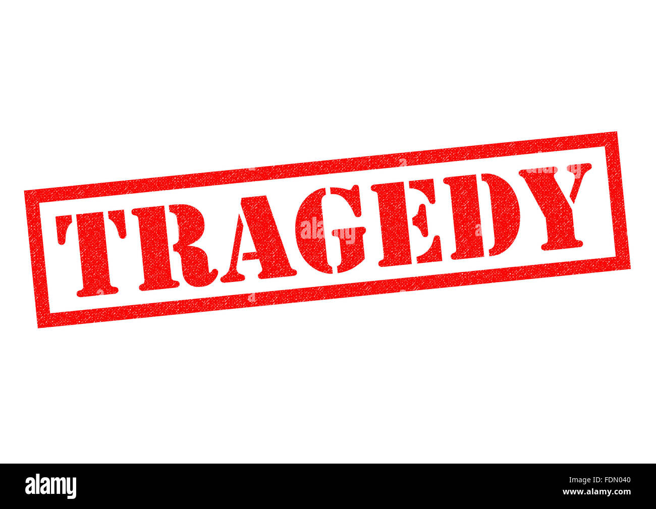 TRAGEDY red Rubber Stamp over a white background Stock Photo - Alamy