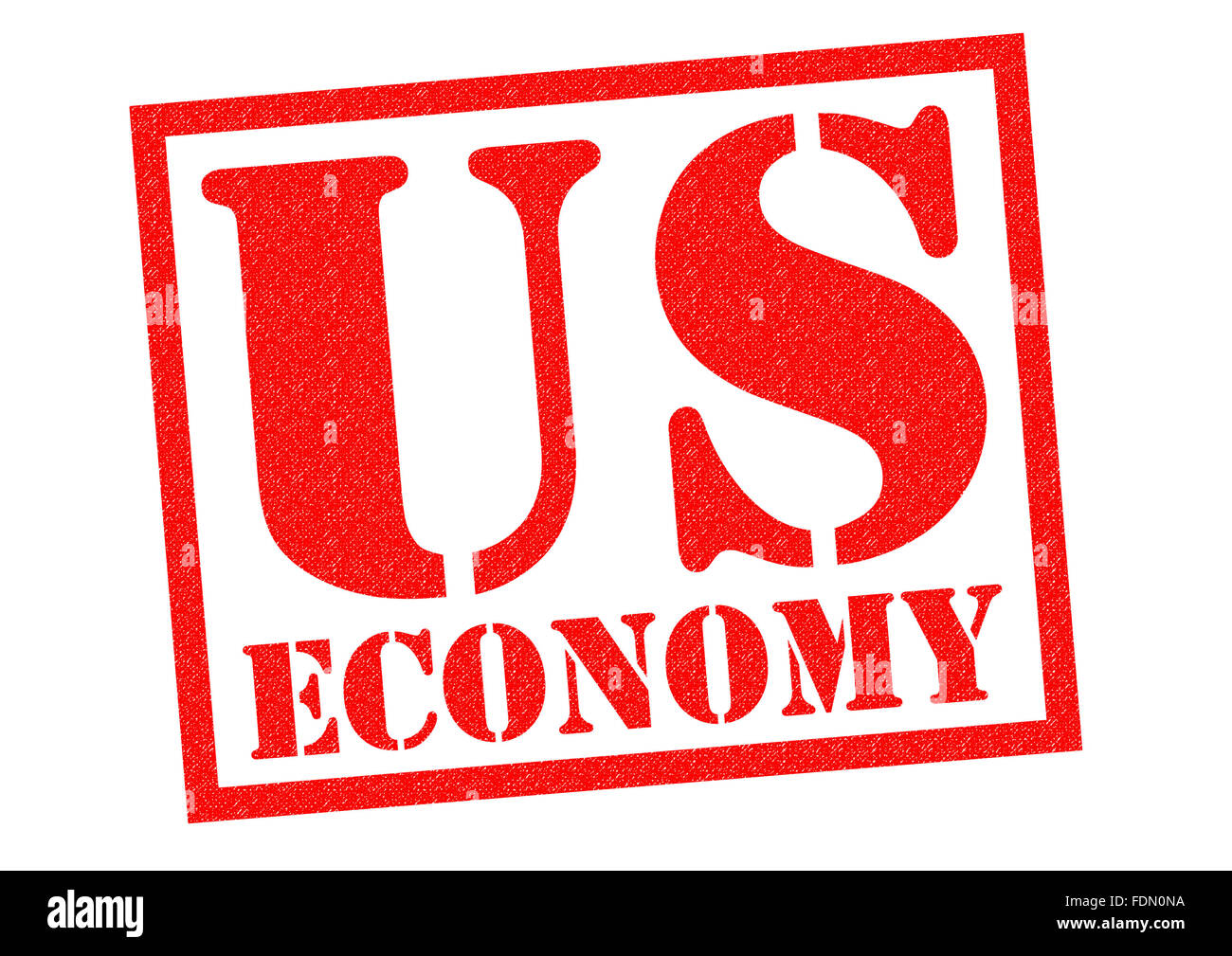 US ECONOMY red Rubber Stamp over a white background Stock Photo - Alamy