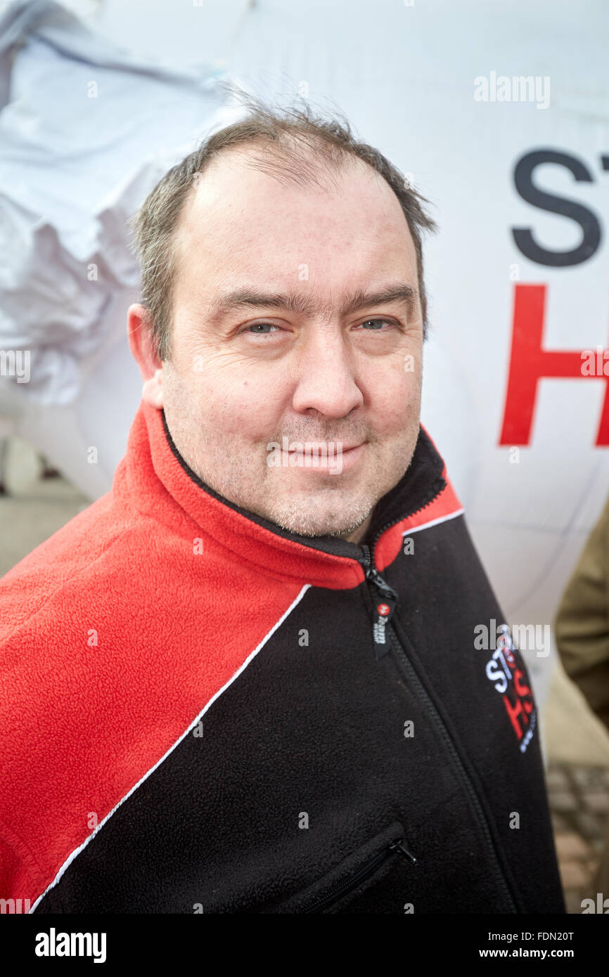 Joe Rukin, from Stop HS2, pictured in Wendover Stock Photo - Alamy