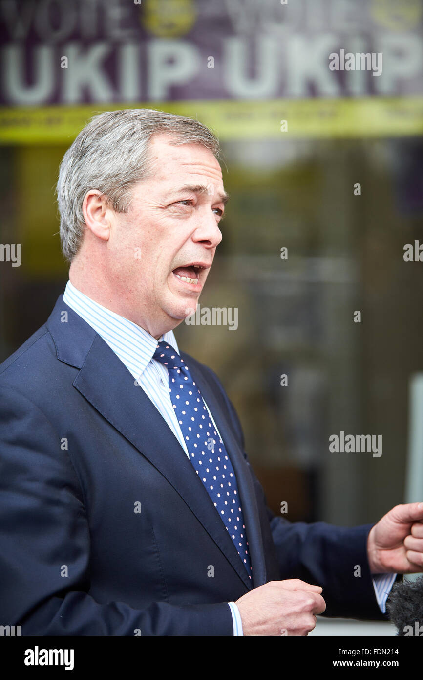 UKIP party leader Nigel Farage Stock Photo - Alamy
