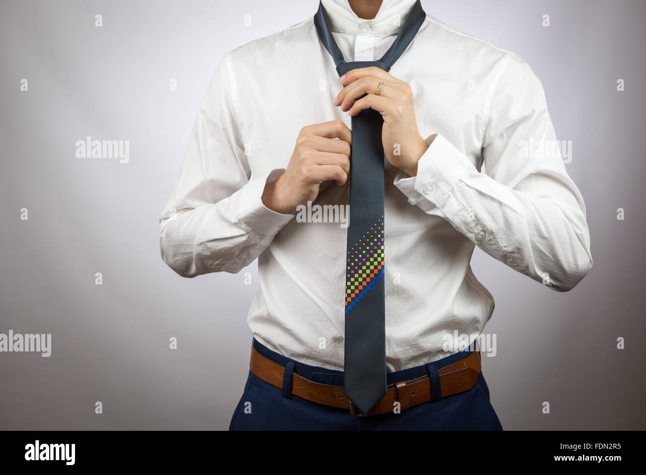 Man wearing shirt and tie hi-res stock photography and images - Alamy