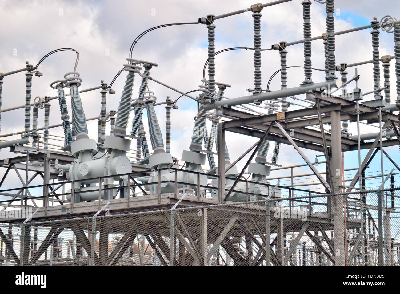 Electric power substation Stock Photo - Alamy