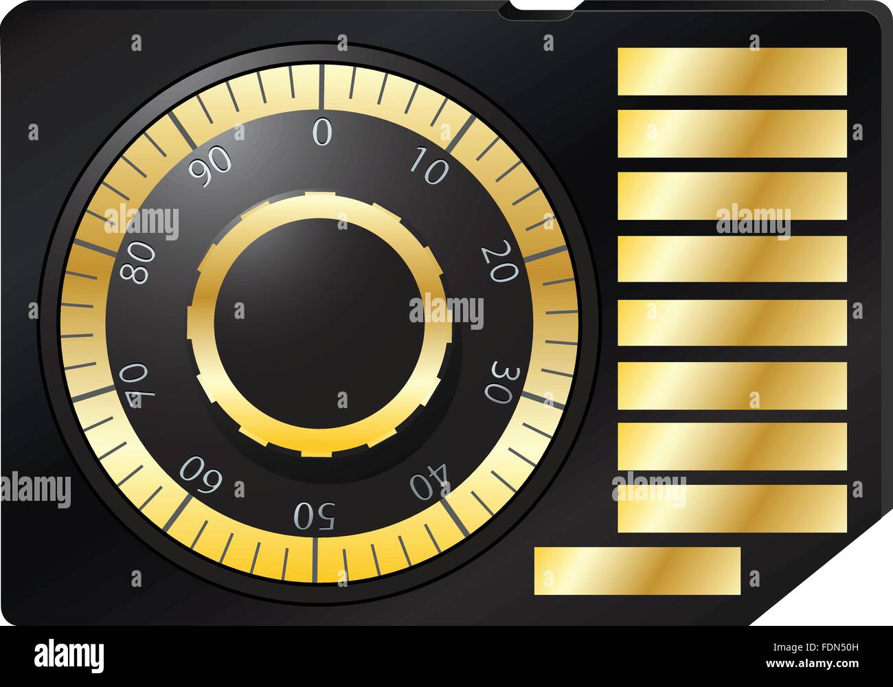 Memory card with code lock vector illustration Stock Vector Image & Art ...