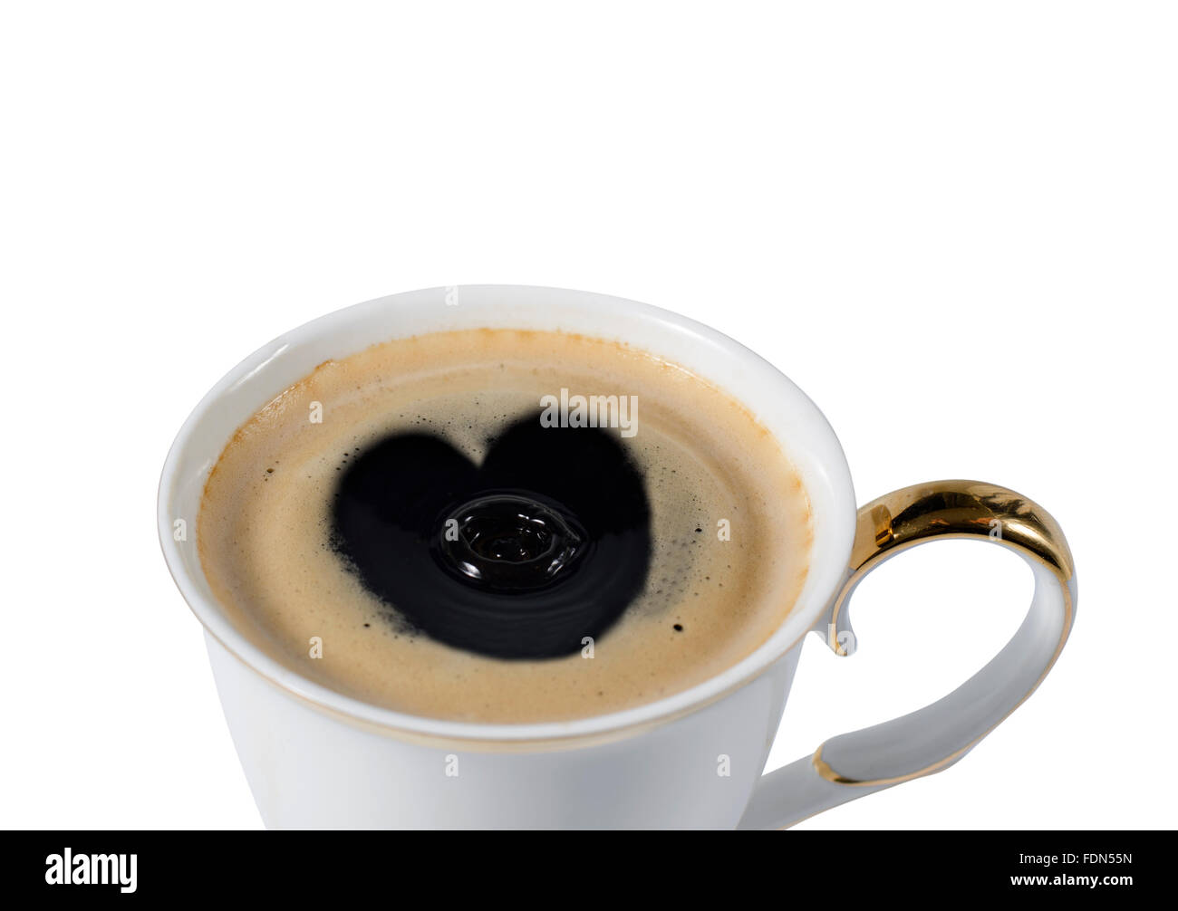 cup of coffee with a heart Stock Photo - Alamy