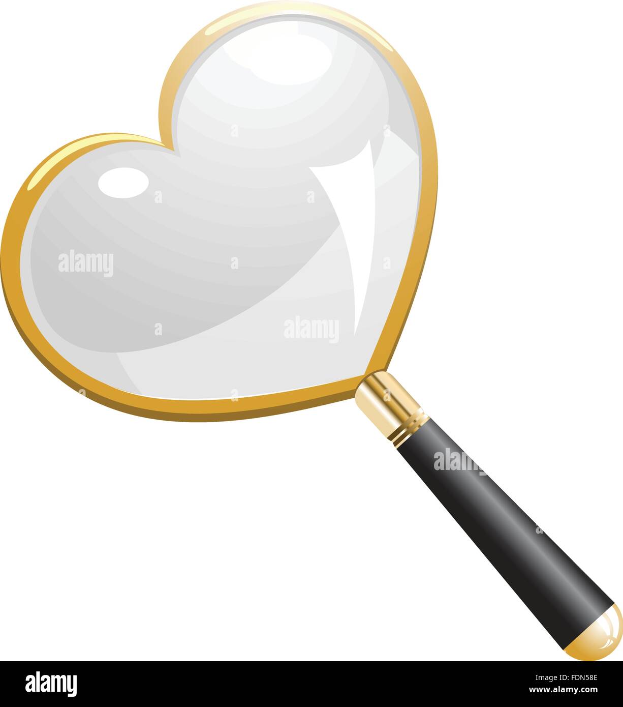 Love Search Magnifying Glass vector illustration Stock Vector Image ...