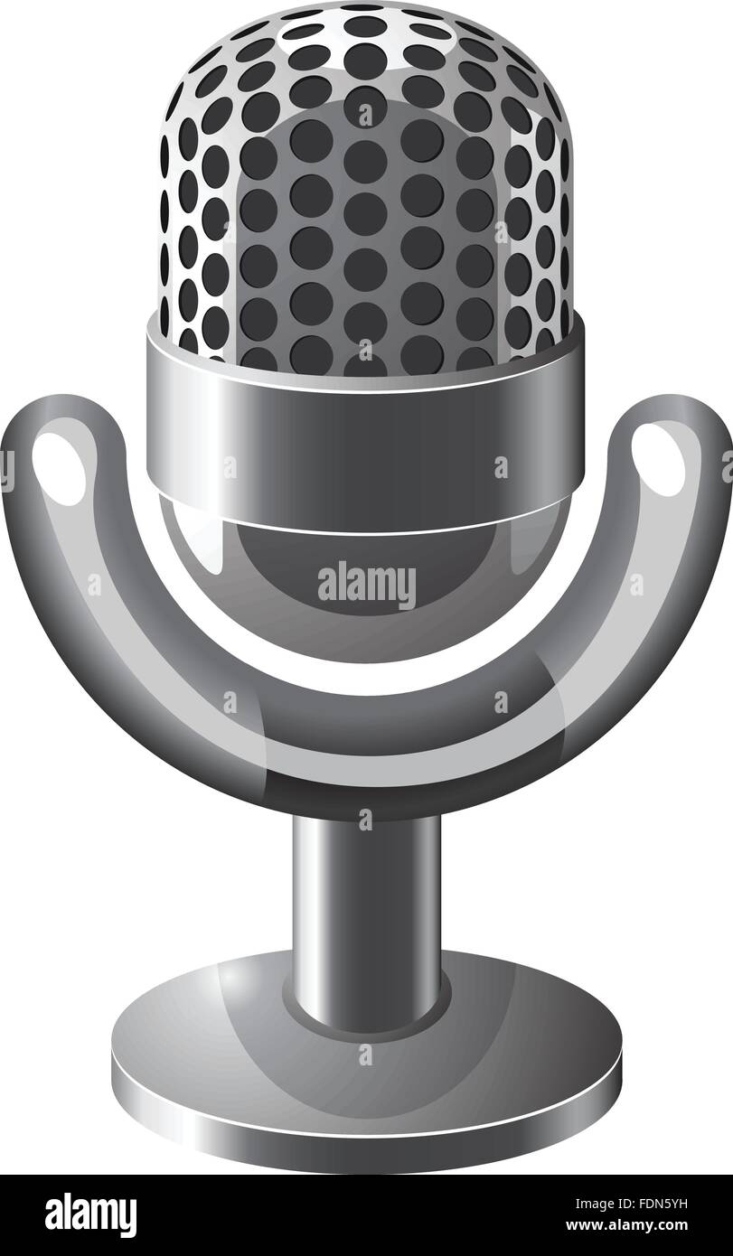 Vocal microphone stand on Stock Vector Images - Alamy