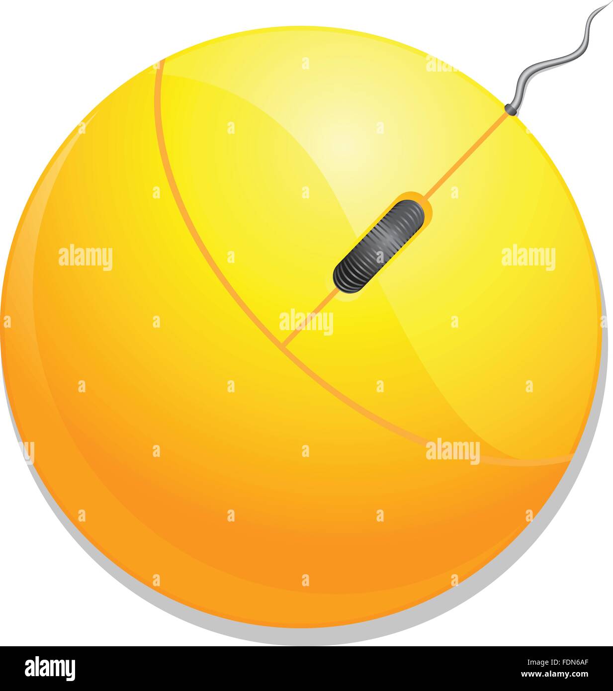 Yellow computer mouse vector illustration Stock Vector Image & Art - Alamy