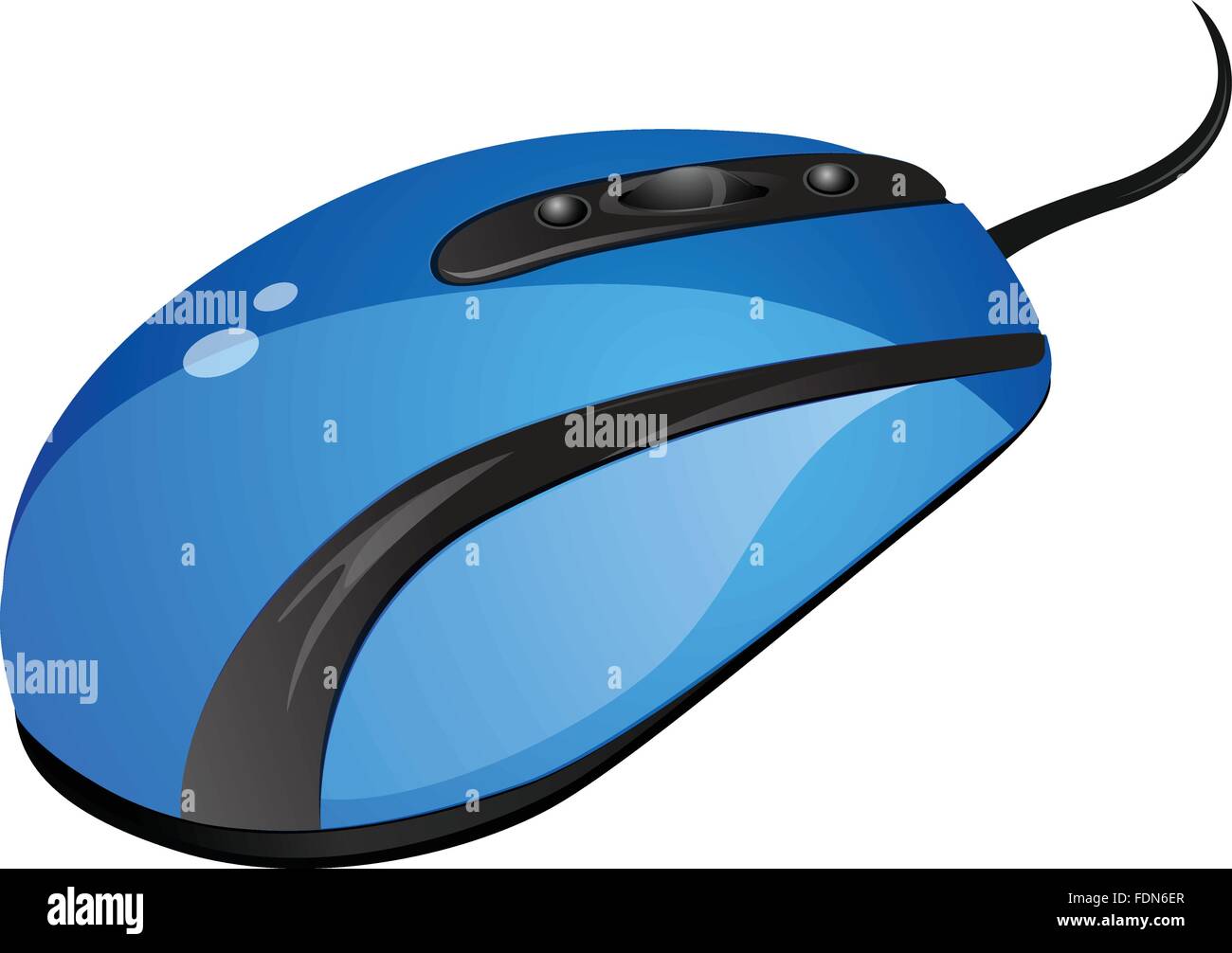 Blue computer mouse vector illustration Stock Vector Image & Art - Alamy