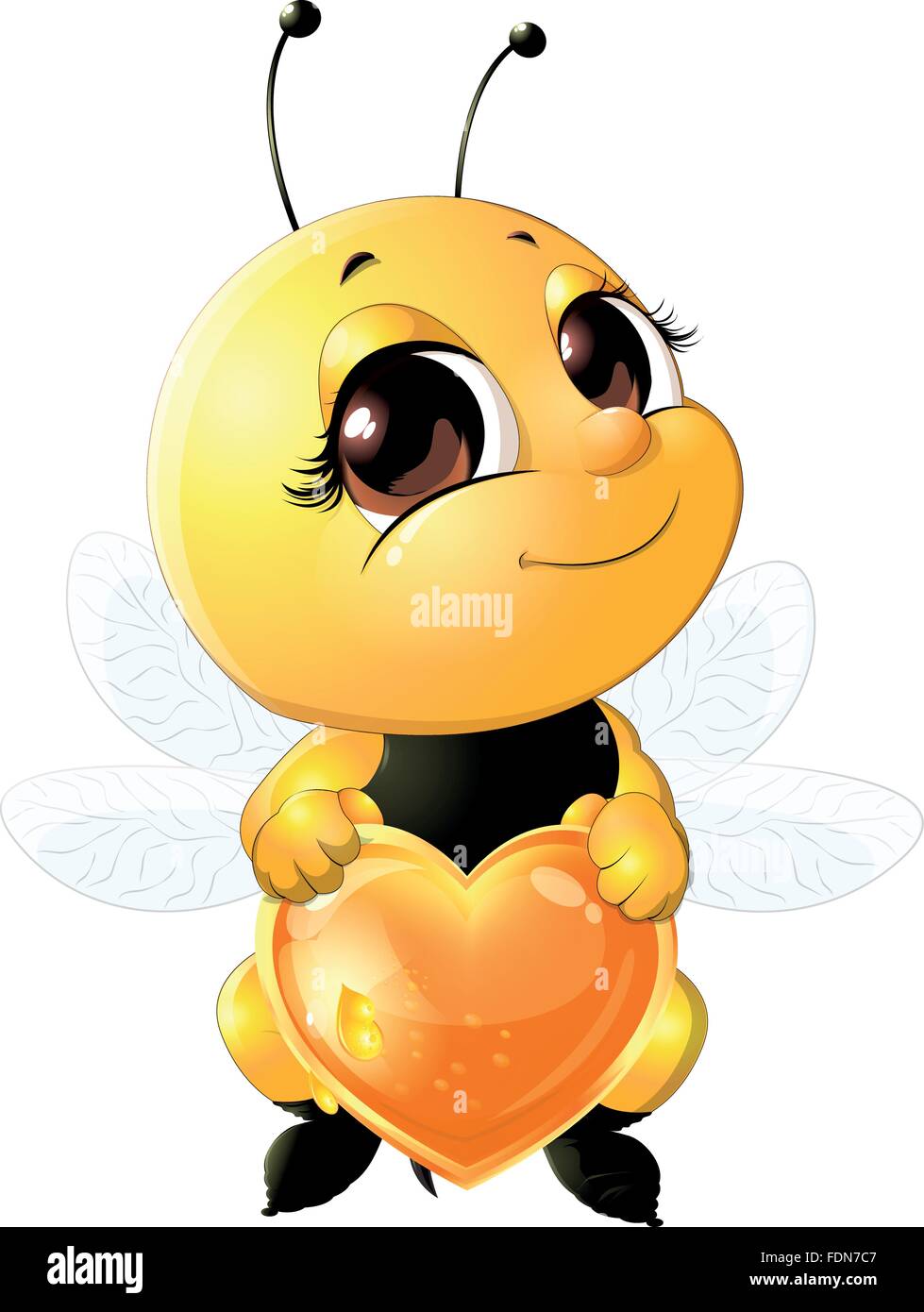Bee holding a heart Stock Vector Image & Art - Alamy