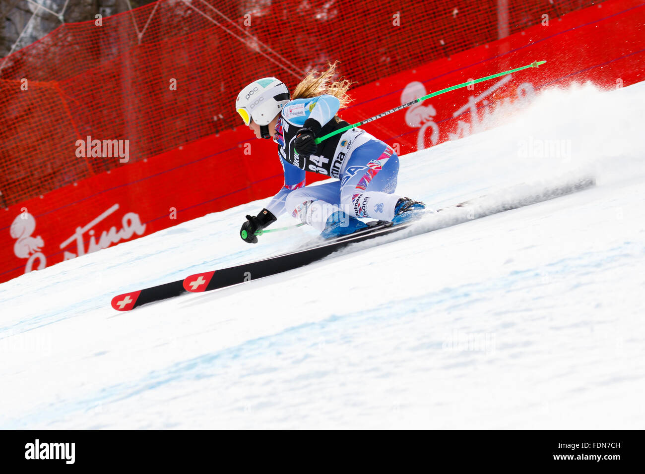 Cortina d’Ampezzo, Italy 24 January 2016. MARNO Anna (Usa) competing in ...