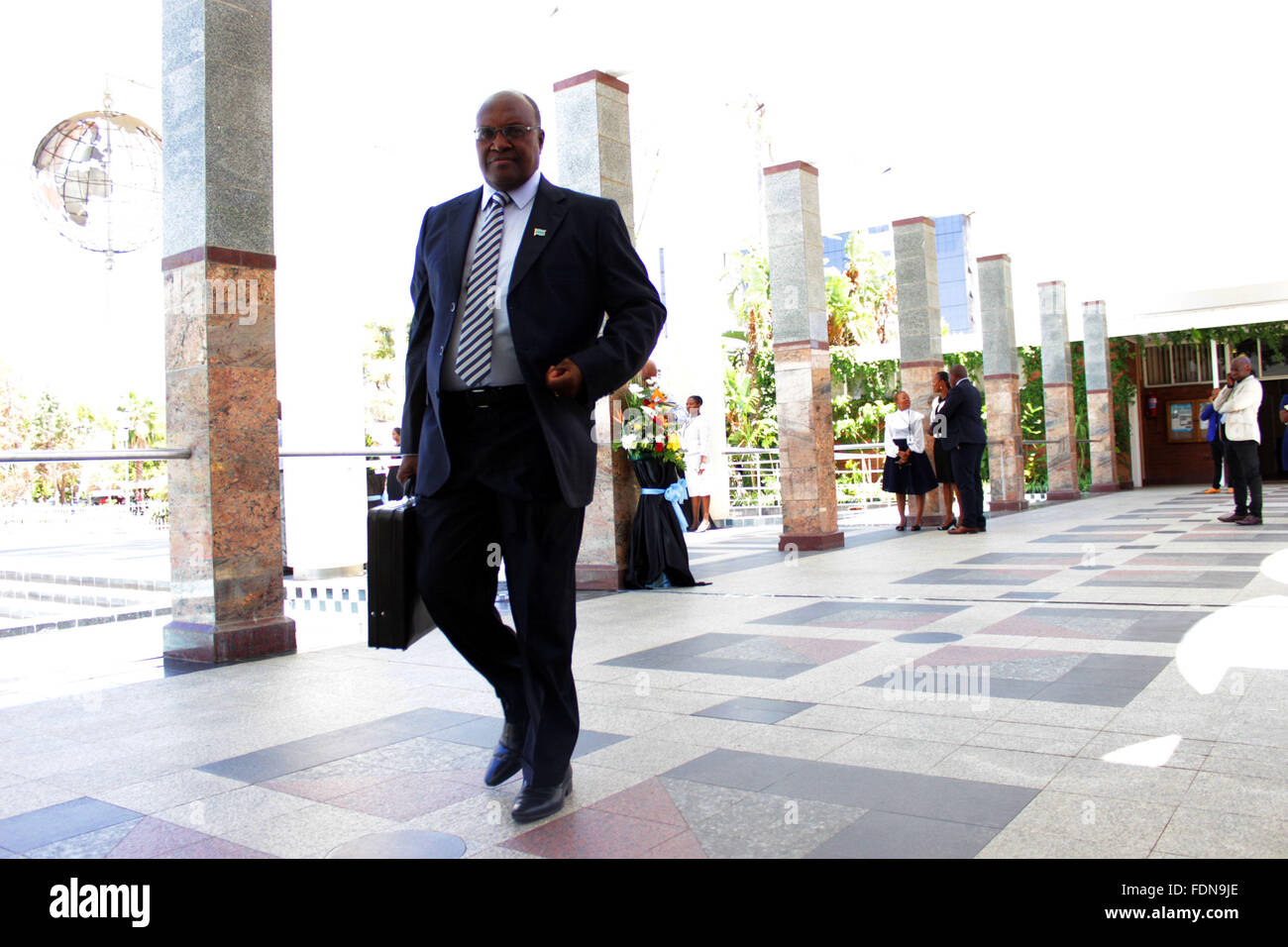 Gaborone, Botswana. 1st Feb, 2016. Botswana's minister of finance ...