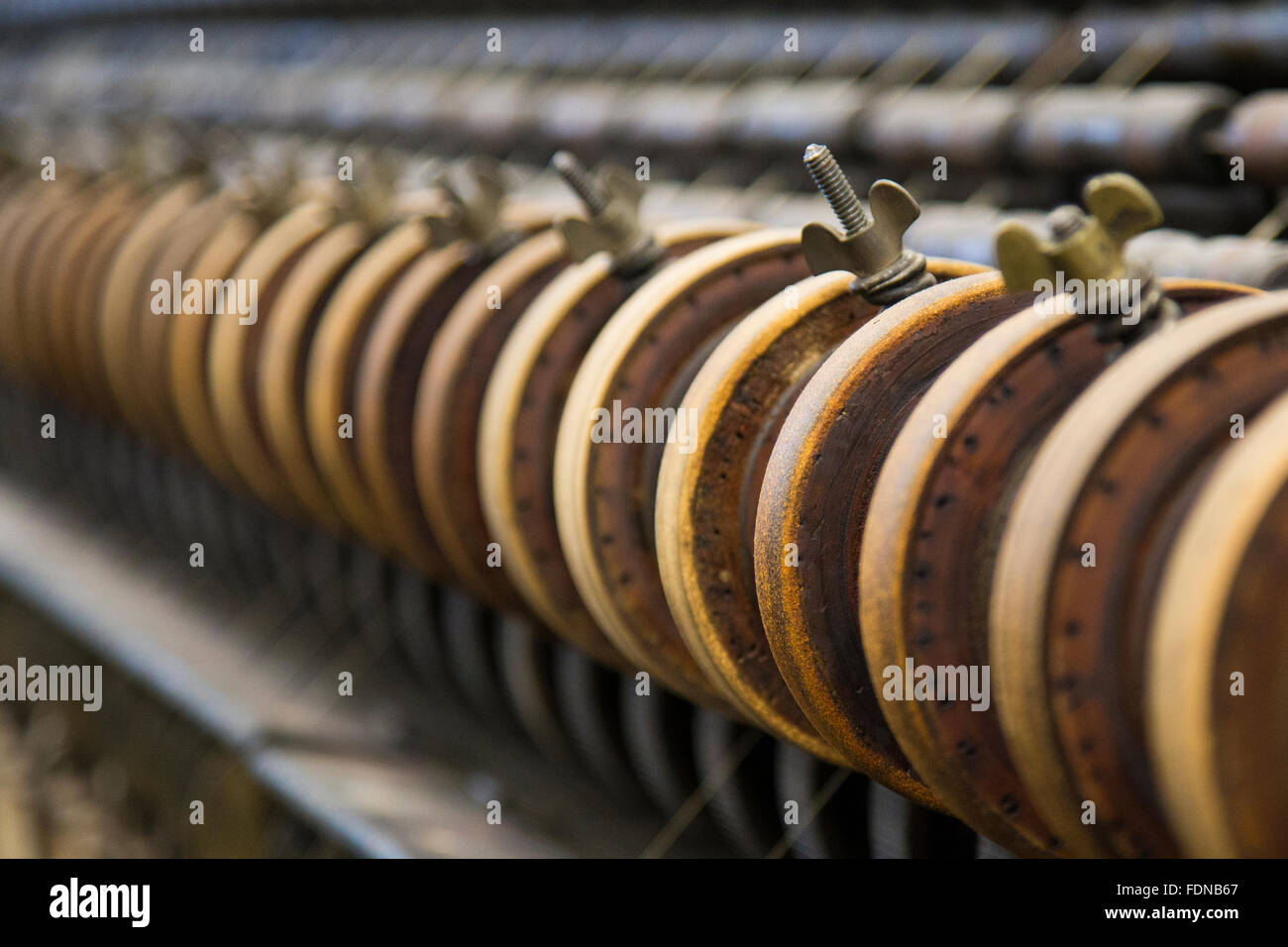 Old textile machinery at Bradford Industrial Museum, Bradford West ...