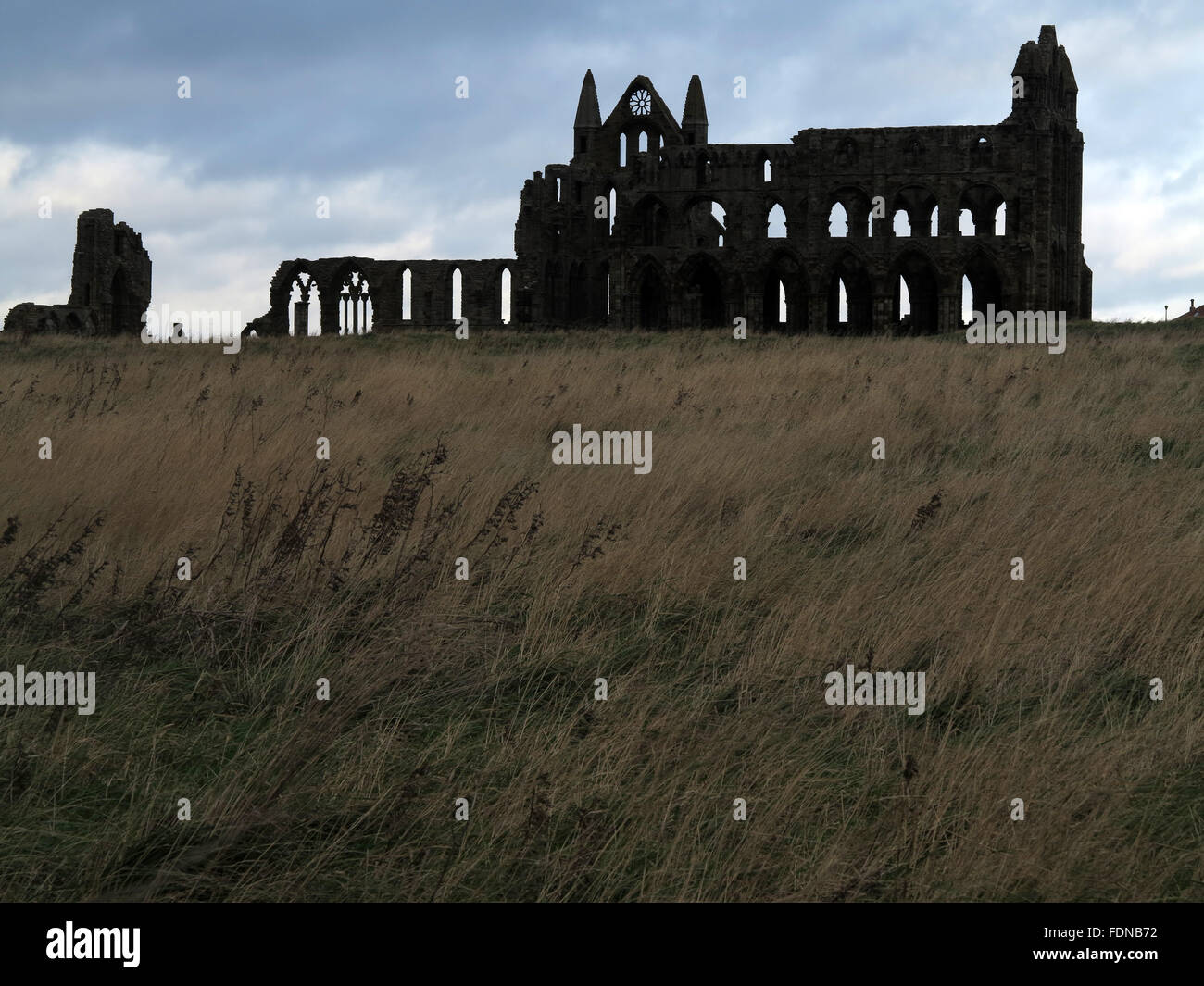 Whitby Abbey Silhouette Stock Photos & Whitby Abbey Silhouette Stock ...