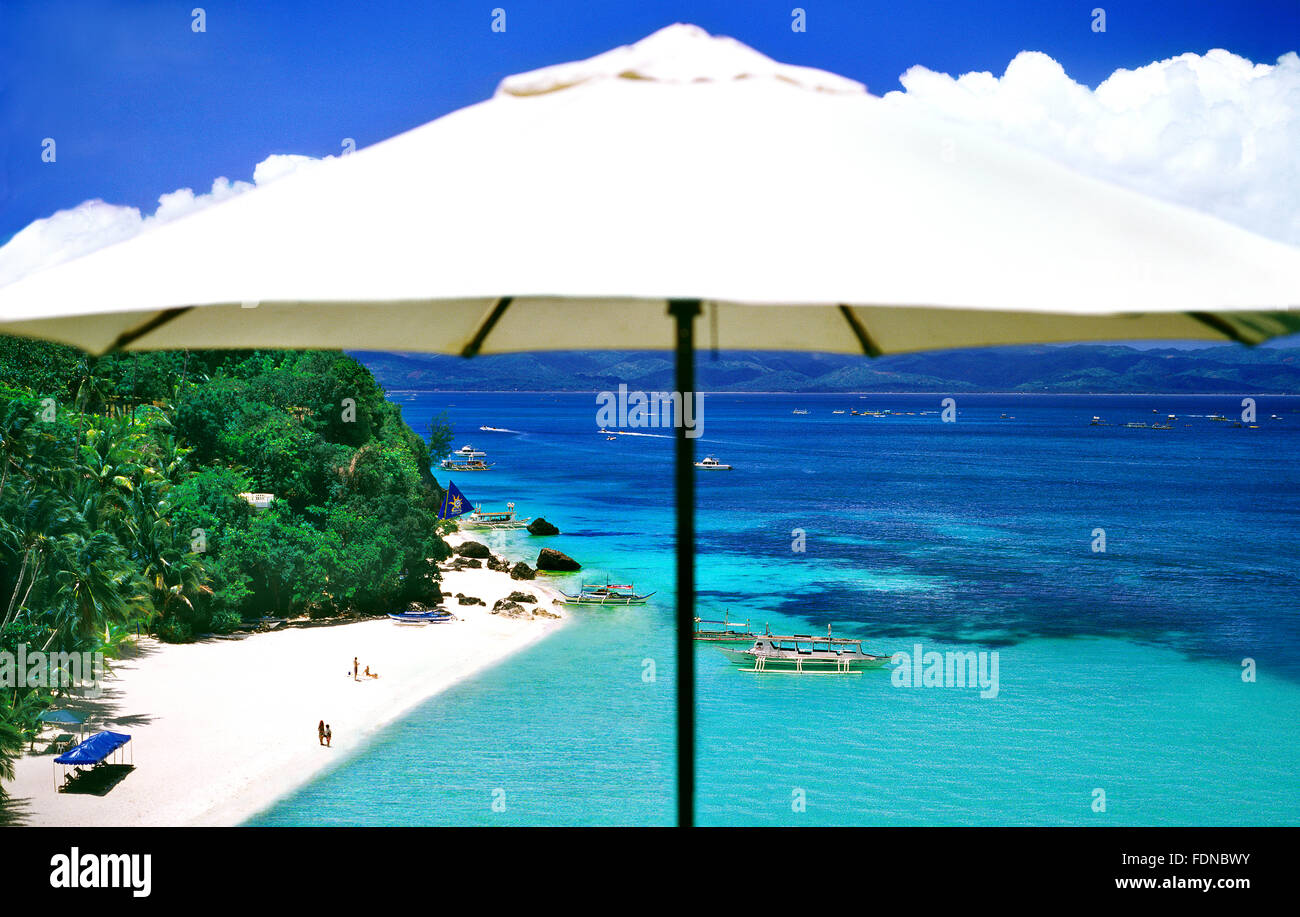 View of Diniwid Beach from Nami Boracay Resort, Boracay, Philippines ...