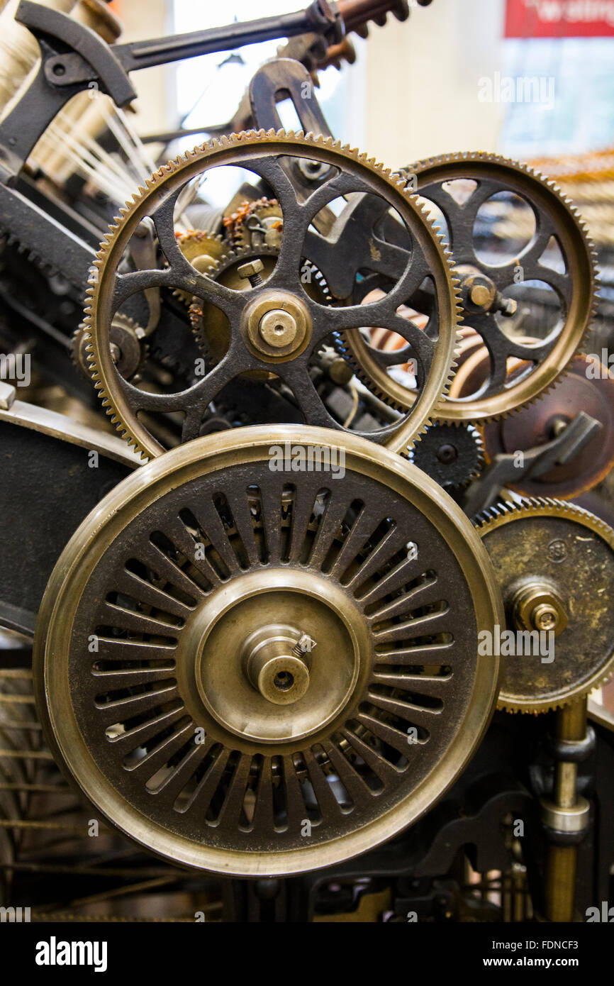 Old textile machinery at Bradford Industrial Museum, Bradford West ...