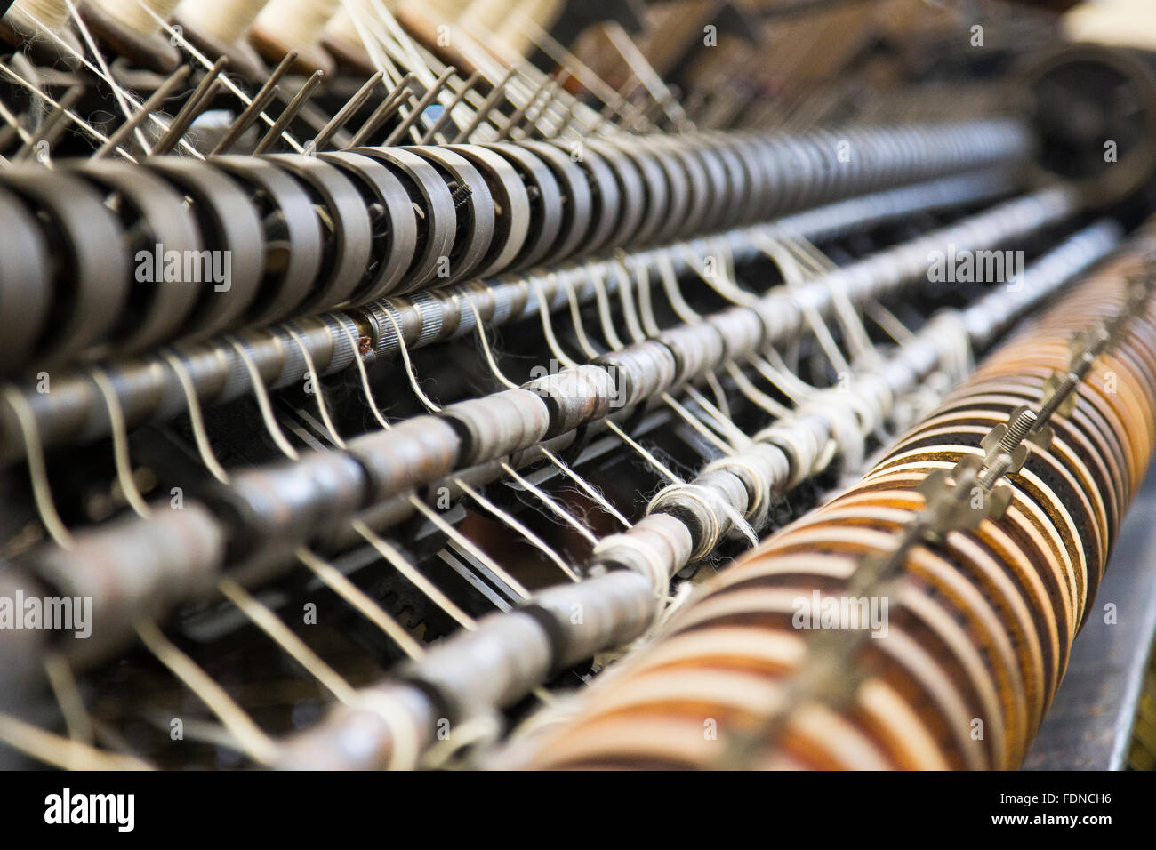 Old textile machine at Bradford Industrial Museum, Bradford West ...