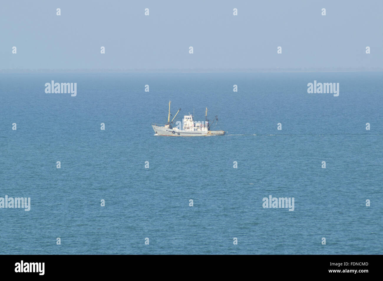 Little old ship in the sea. Taman Bay Stock Photo - Alamy