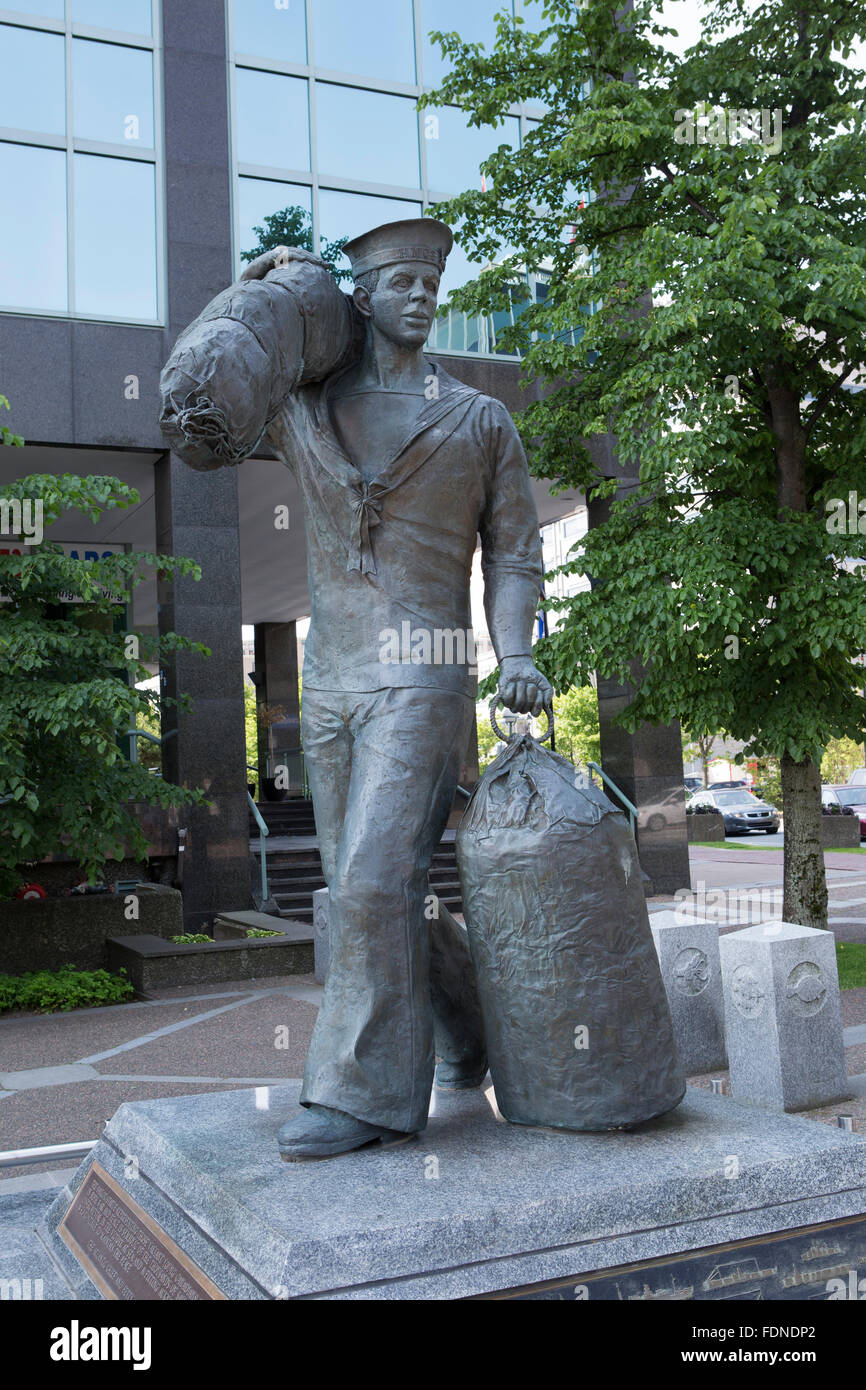 Naval sculpture at the waterfront in Halifax, Canada. The city is ...
