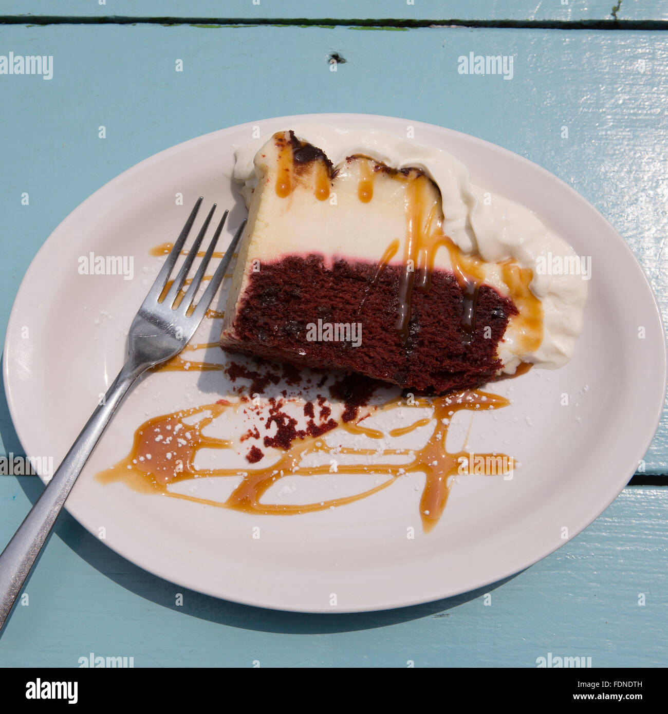 Chocolate cheesecake served in Halifax, Canada. The dish is served with ...