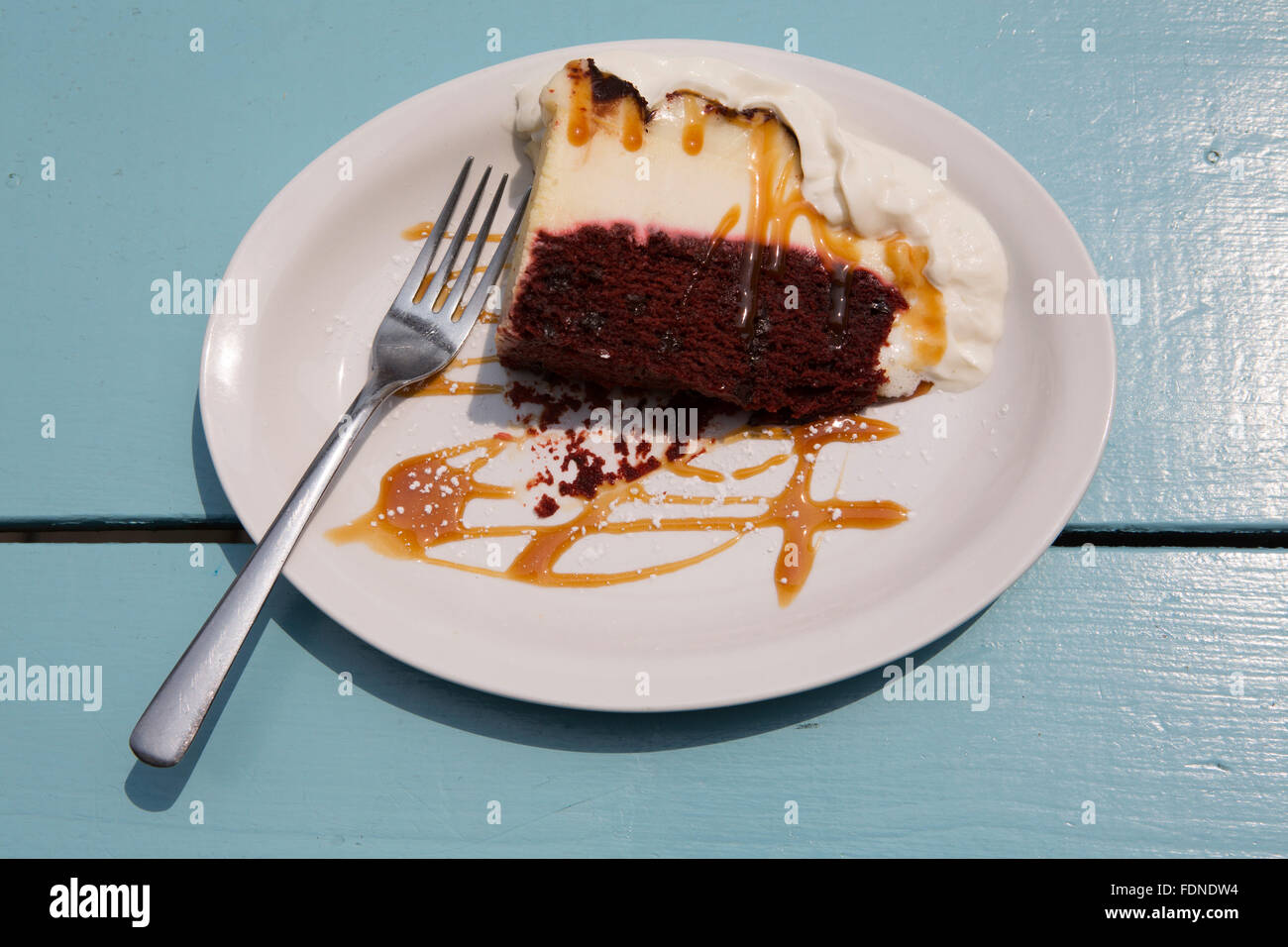 Chocolate cheesecake served in Halifax, Canada. The dish is served with ...