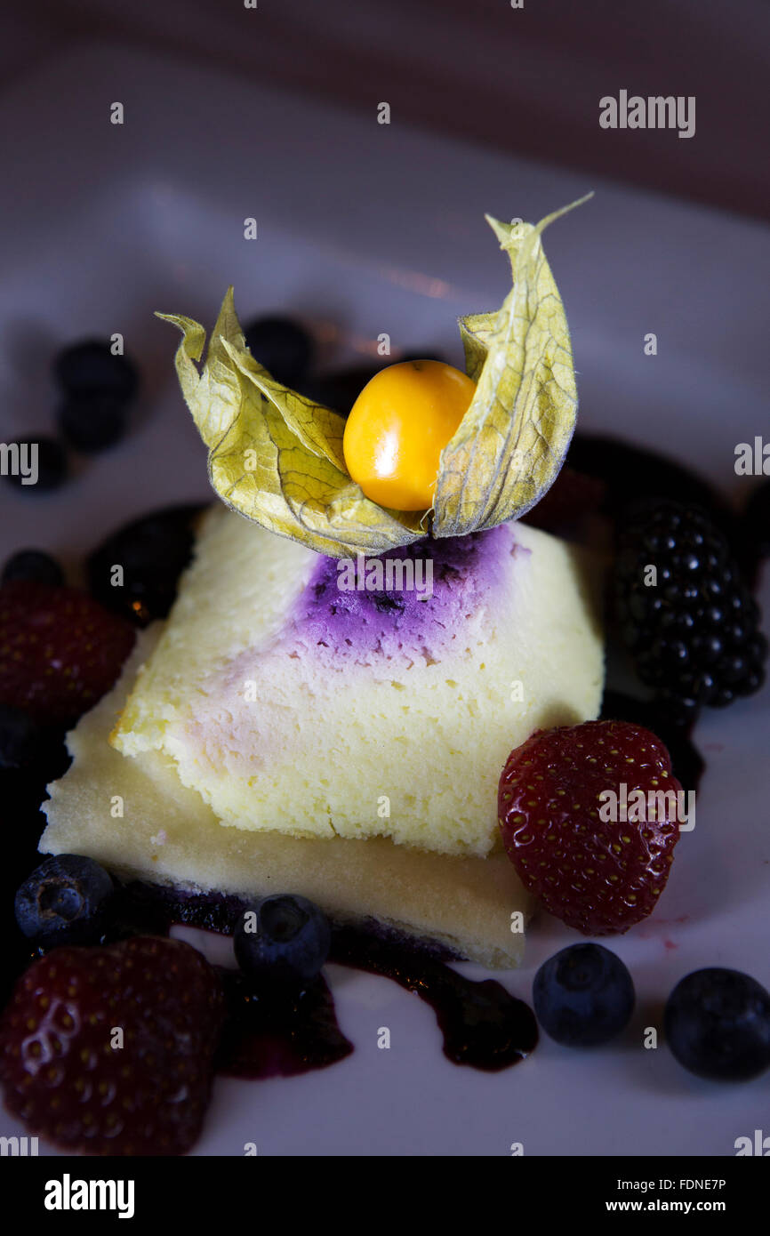 Cheesecake with forest fruit hi-res stock photography and images - Alamy