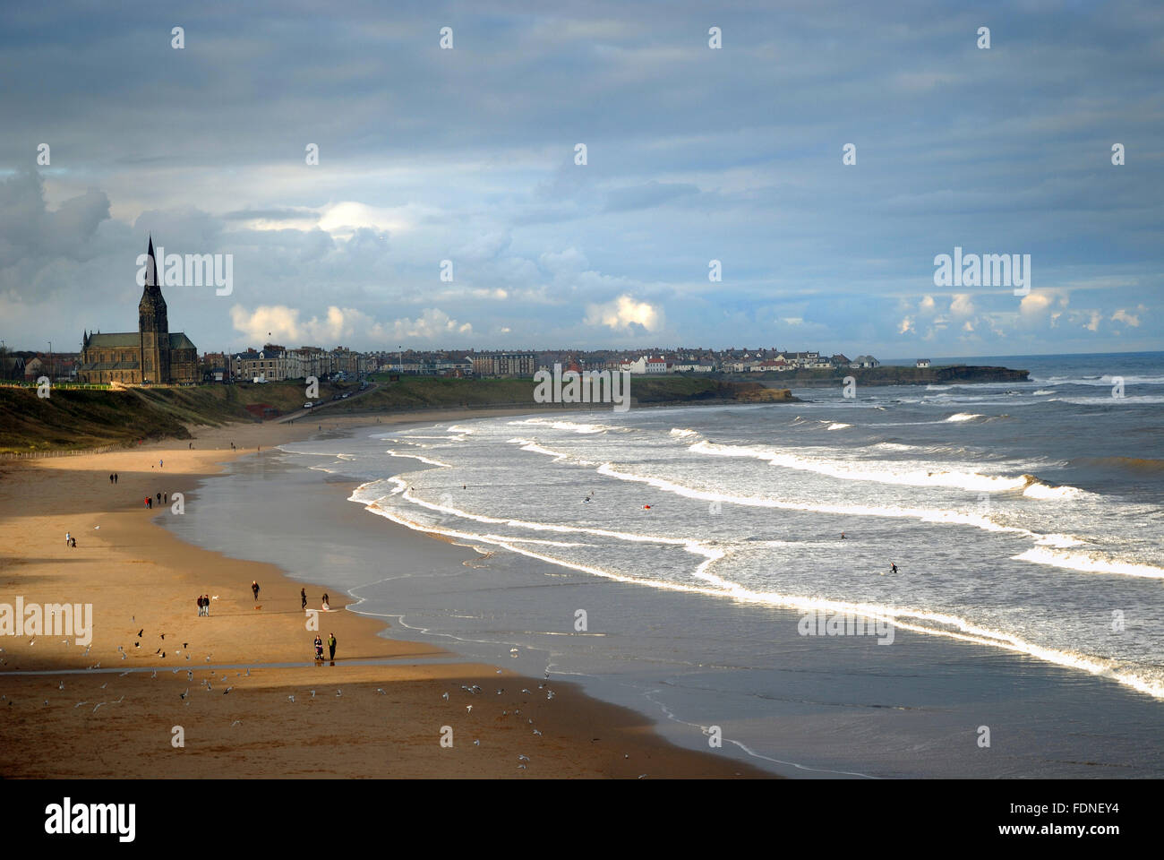 Long Sands beach, Tynemouth, North East England Stock Photo - Alamy