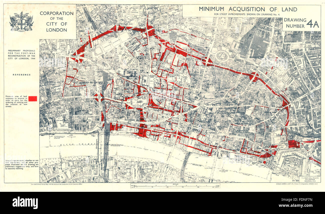 Map of london 1944 hi-res stock photography and images - Alamy