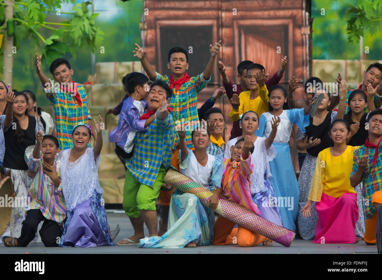 Cebu City,Philippines 09/01/2016. Dancers from the Provincial areas ...