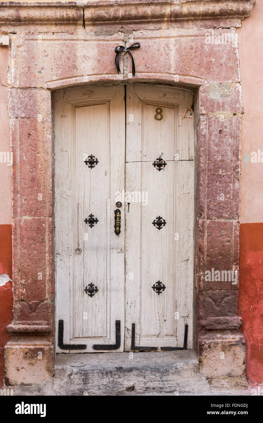 Hacienda style wooden door hi-res stock photography and images - Alamy
