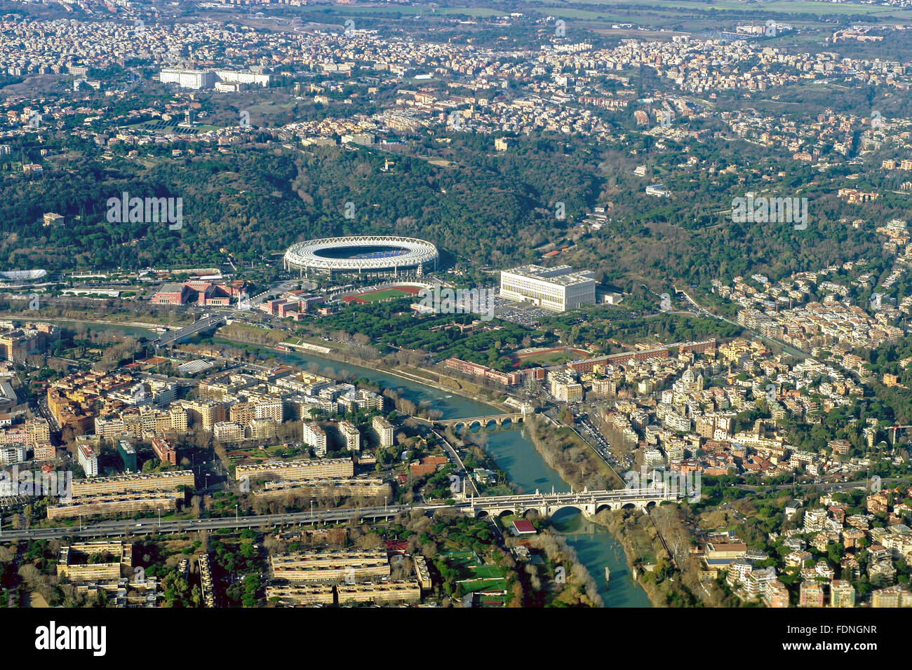 Stadio olimpico stadium aerial High Resolution Stock Photography and ...