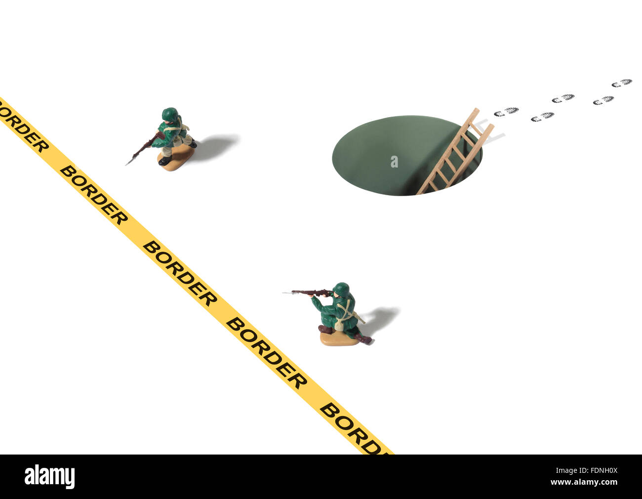 Military control line Cut Out Stock Images & Pictures - Alamy