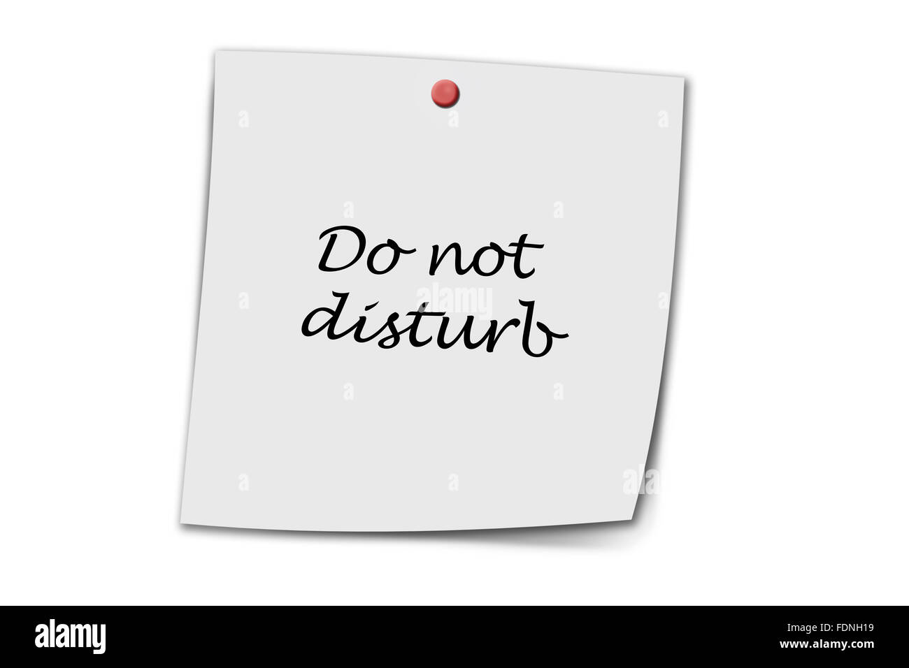 do not disturb written on a memo isolated on white Stock Photo - Alamy